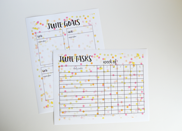 June Goal Setting Freebies - Planning Inspired