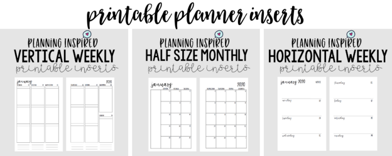 Free Printable Half Size Monthly Calendar For Your A5 Planner ...