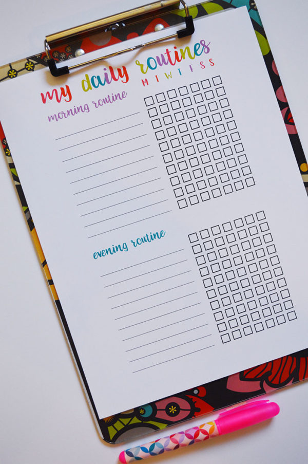 Starting a Daily Routine + Free Printable - Planning Inspired