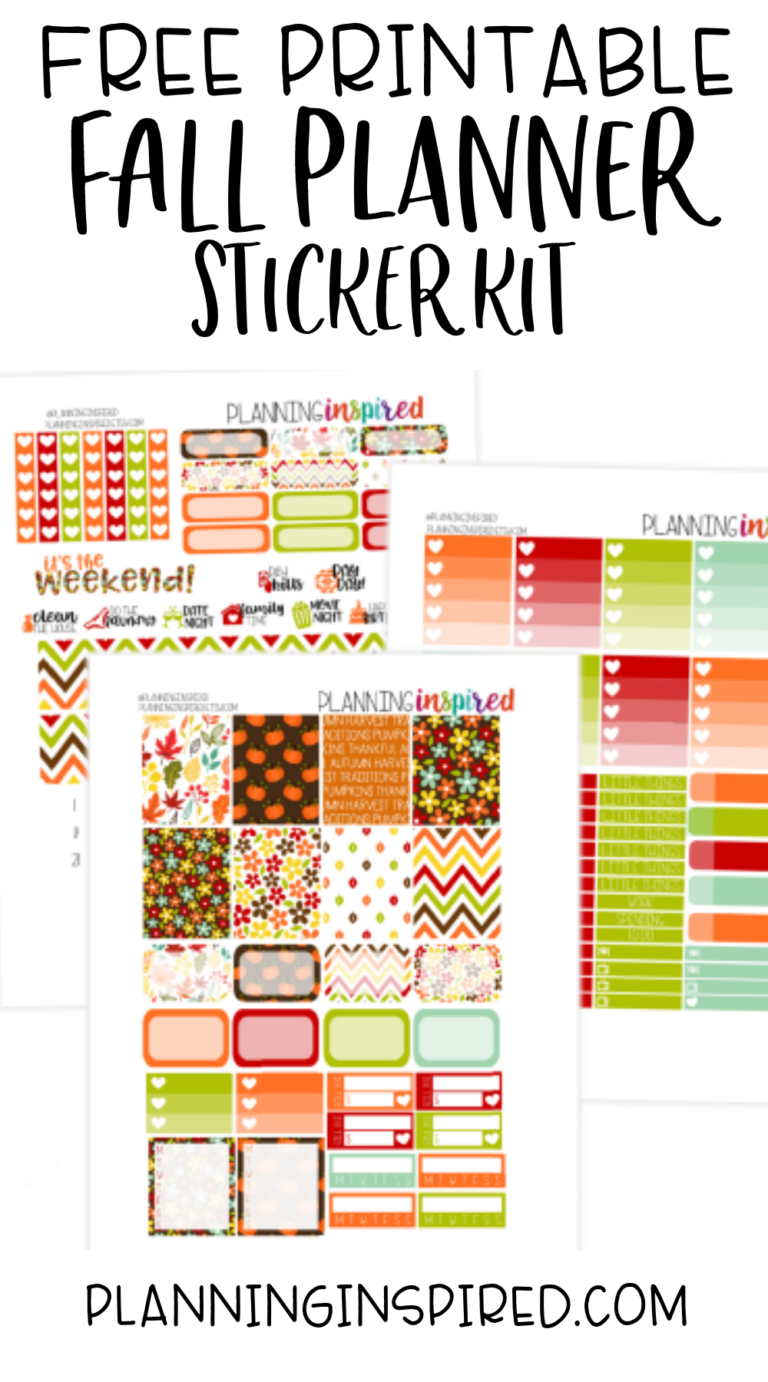 Free Printable Fall Stickers! - Planning Inspired