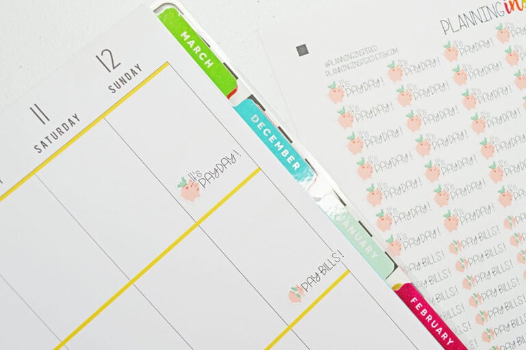 Free Printable Date Stickers - Planning Inspired