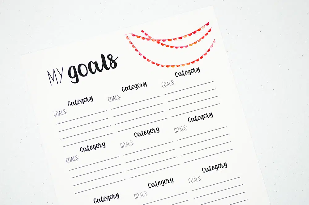 2018 Goal Setting Printables + Mini E-Course - Planning Inspired