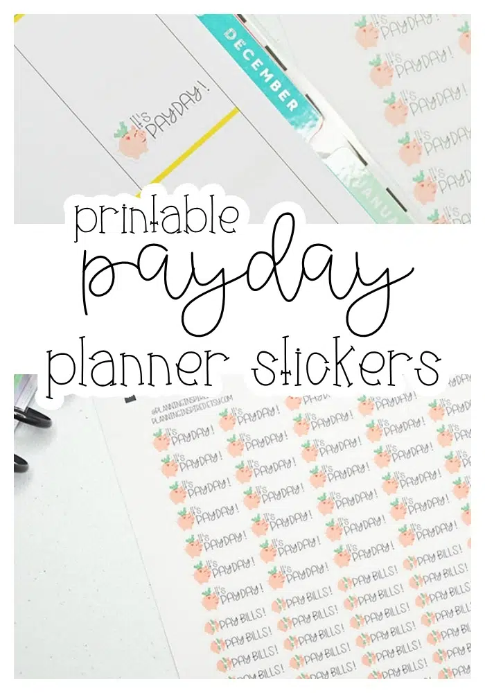 Printable PayDay Planner Stickers - Planning Inspired