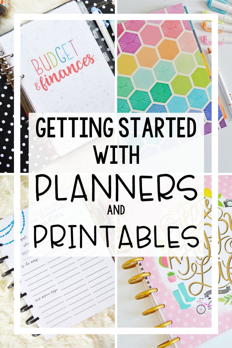 Getting Started with Planners and Printables - Planning Inspired