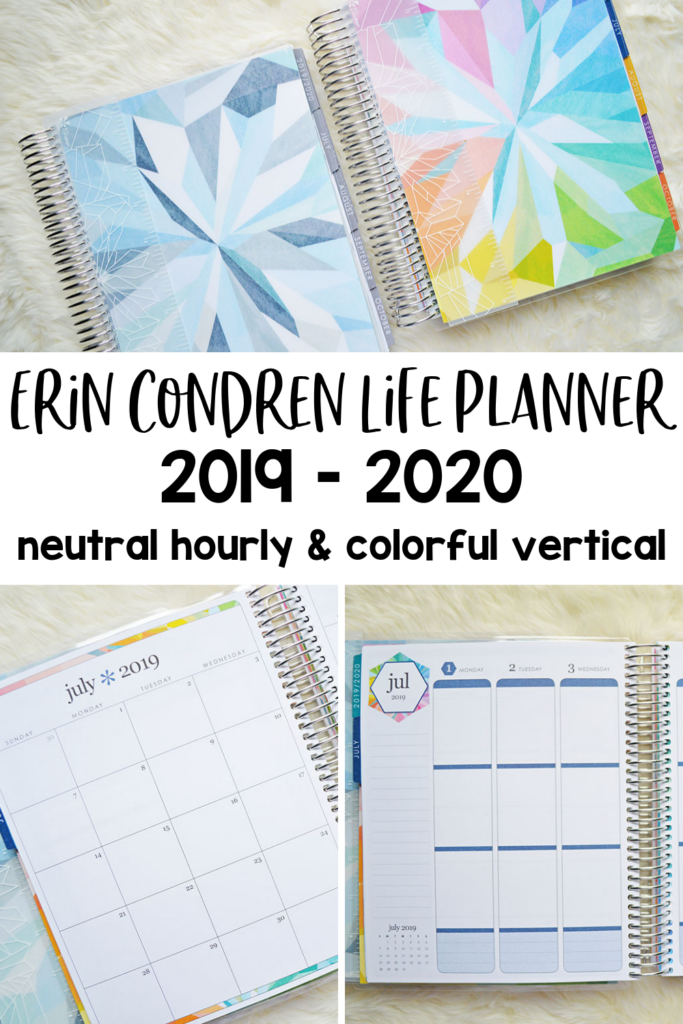Erin Condren Life Planner 2019 2020 Planning Inspired