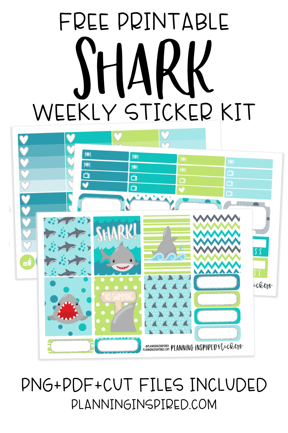 Free Printable Shark Stickers