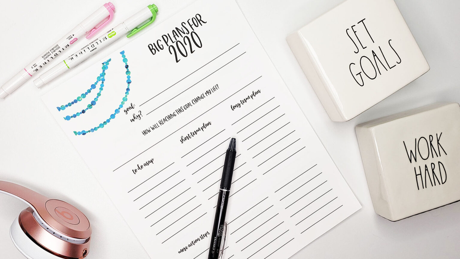 2020 Goal Setting Worksheets - Planning Inspired