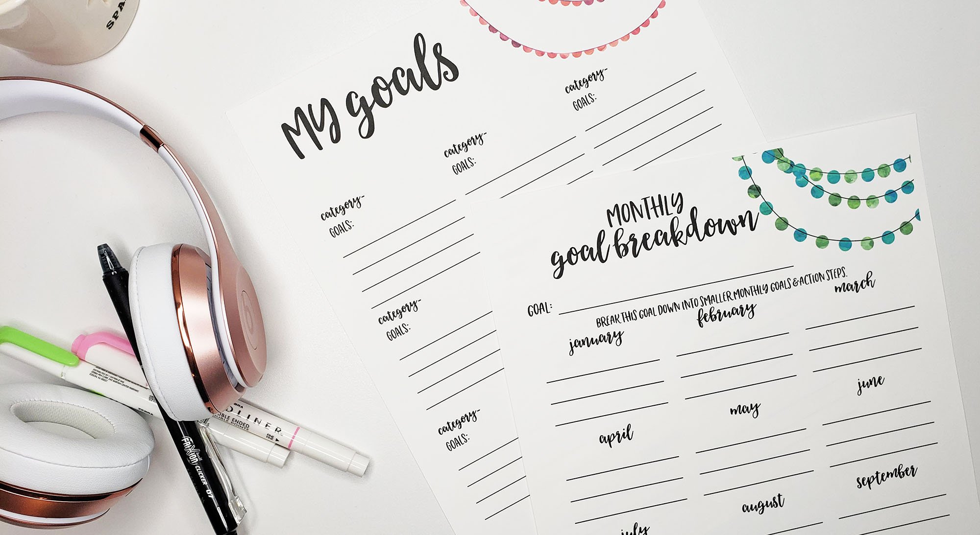 2020 Goal Setting Worksheets - Planning Inspired