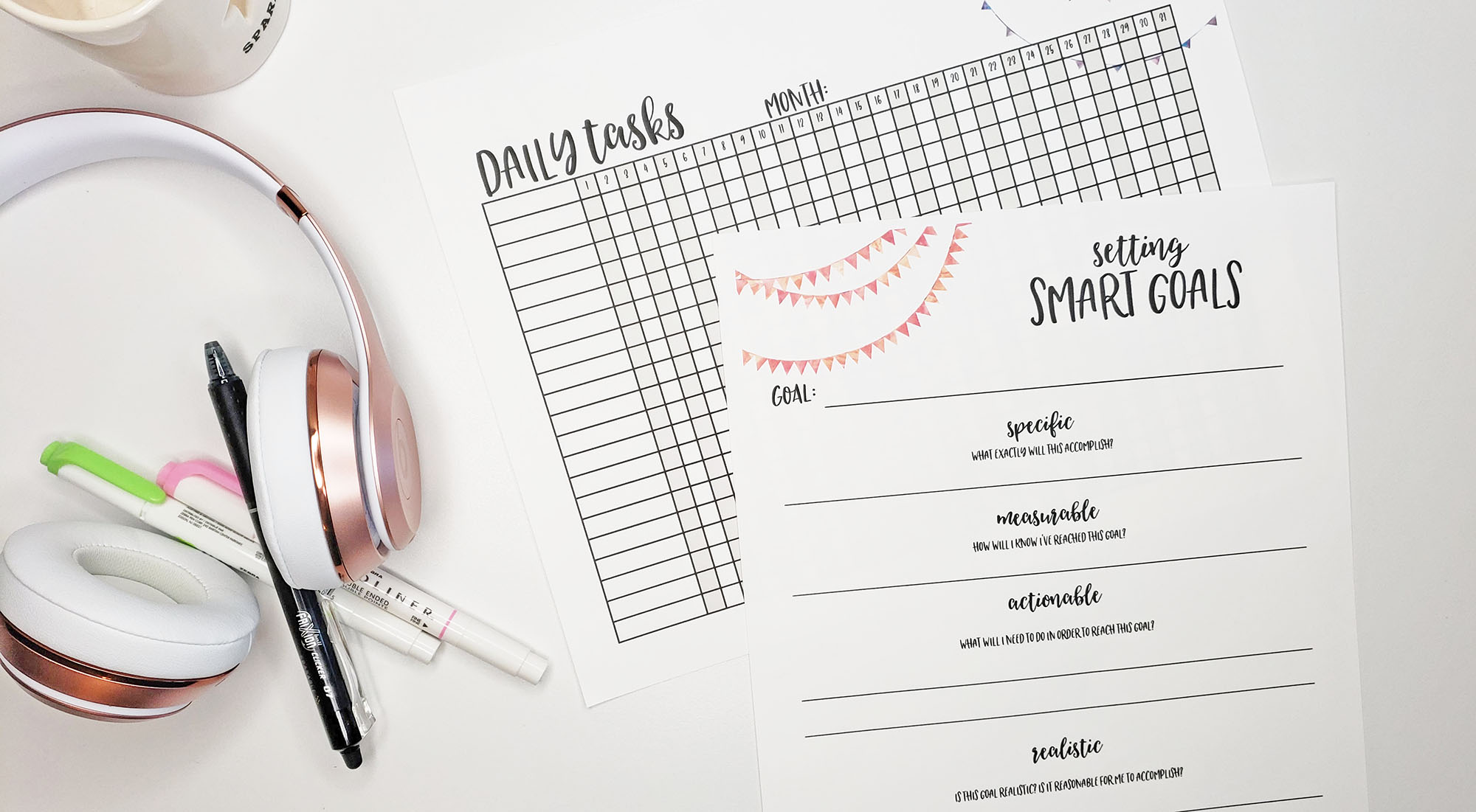 Goal Setting Worksheets for 2022 - Planning Inspired