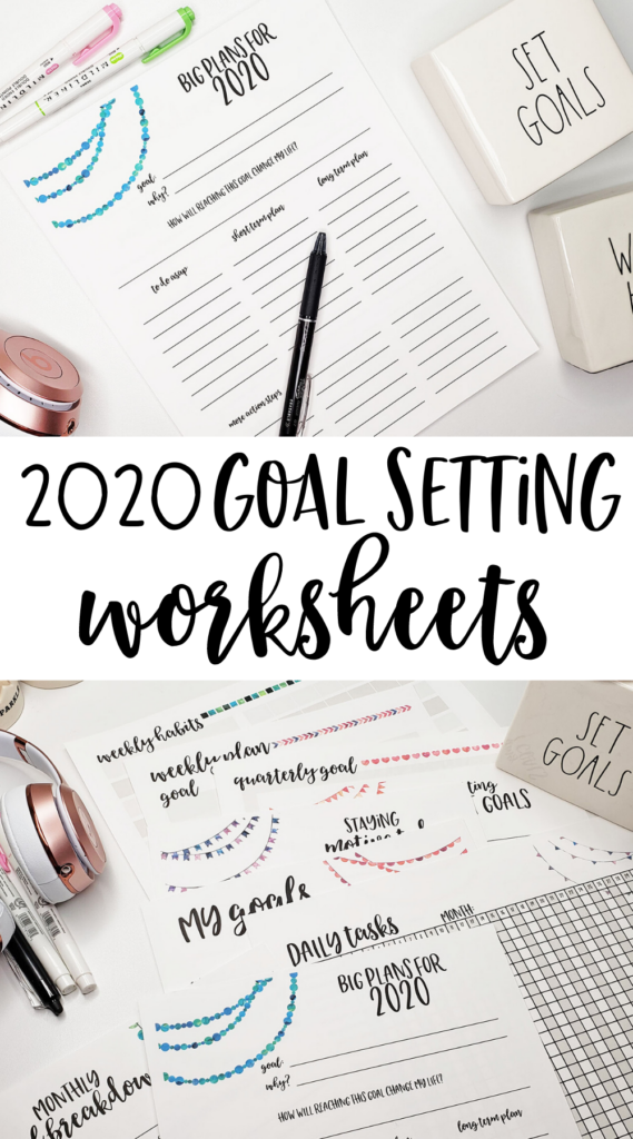 2020 Goal Setting Worksheets - Planning Inspired