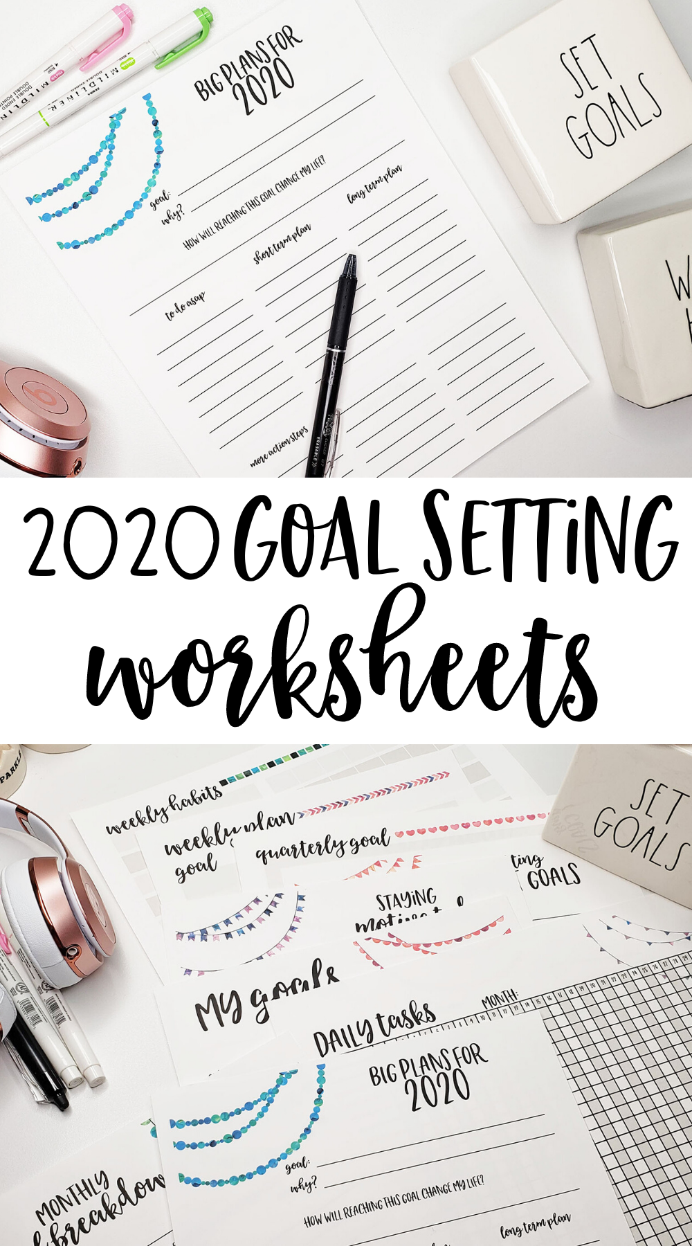 2020 Goal Setting Worksheets - Planning Inspired