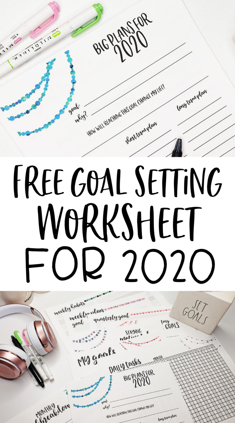 2020 Goal Setting Worksheets - Planning Inspired