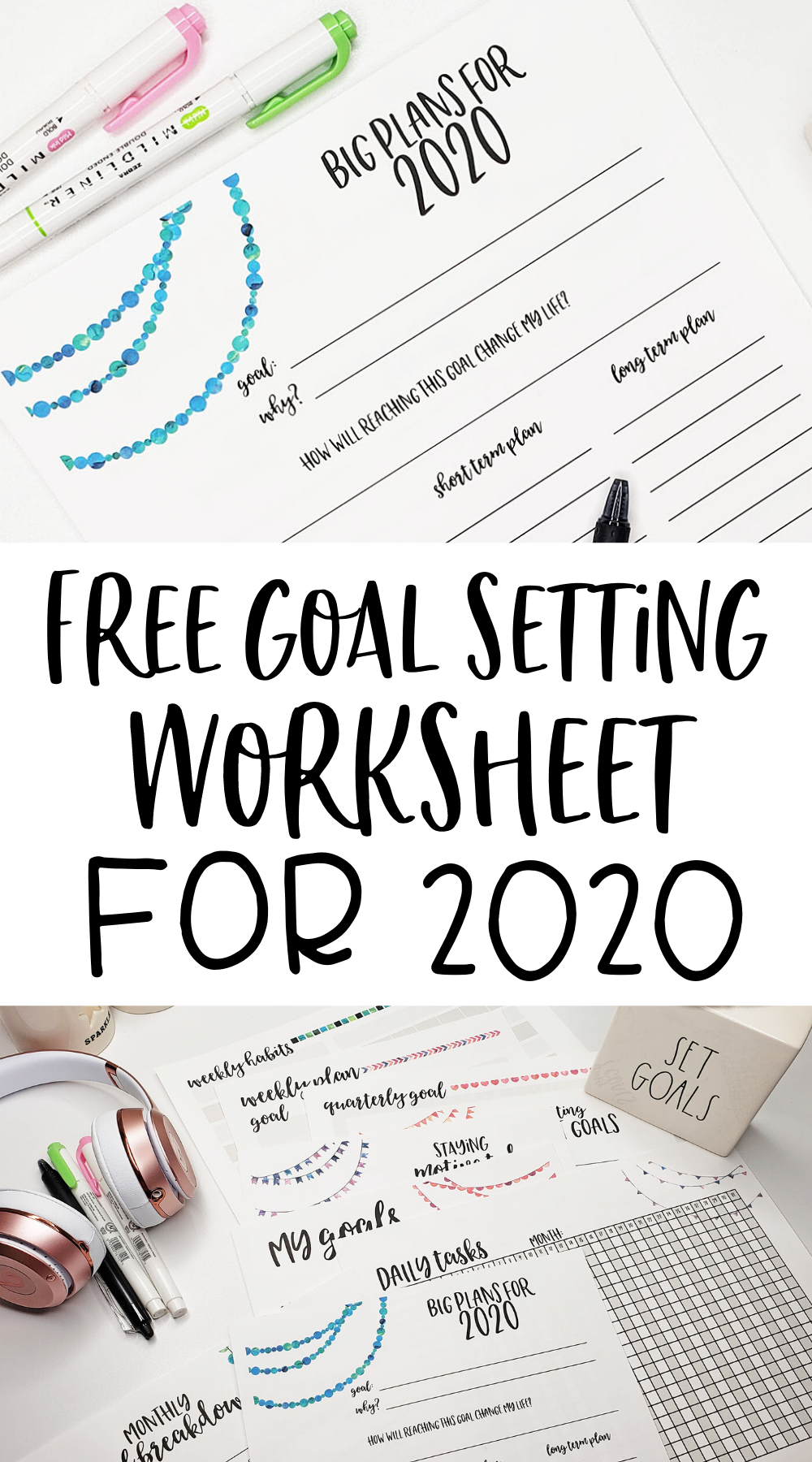 2020 Goal Setting Worksheets - Planning Inspired