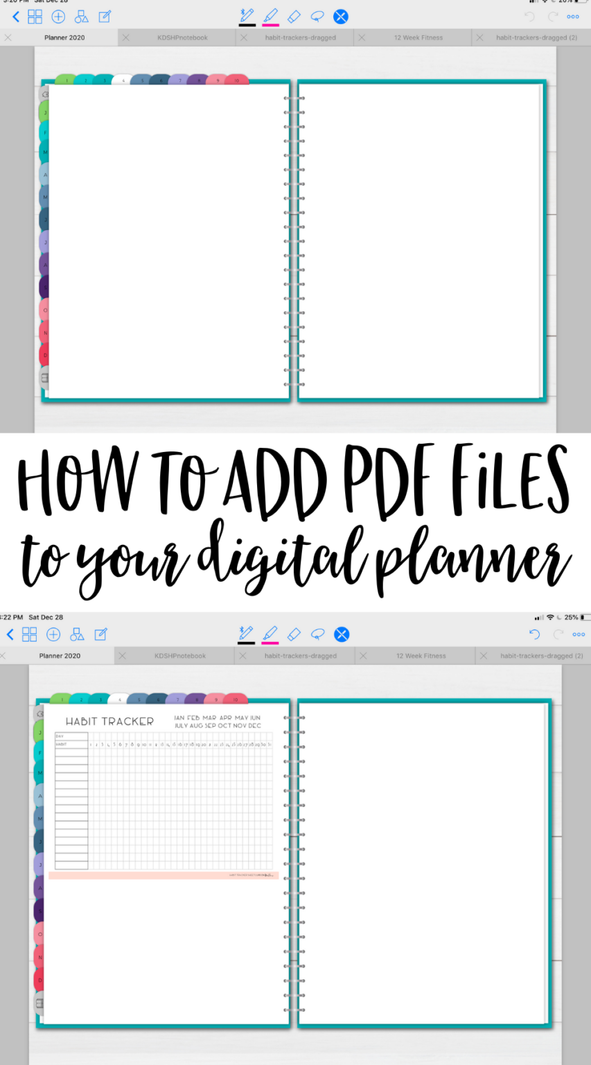 How to Add a PDF to Your Digital Planner - Planning Inspired