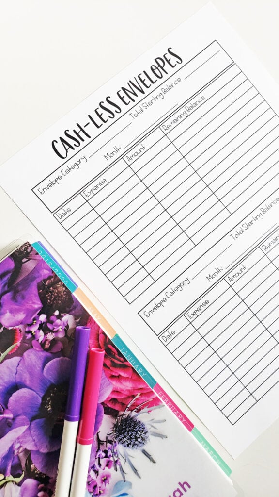 Cash-less Cash Envelope Alternative - Planning Inspired