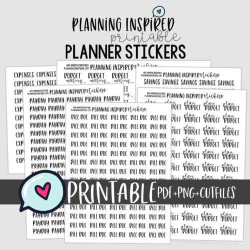 Budget Planner Stickers | Free Printables
