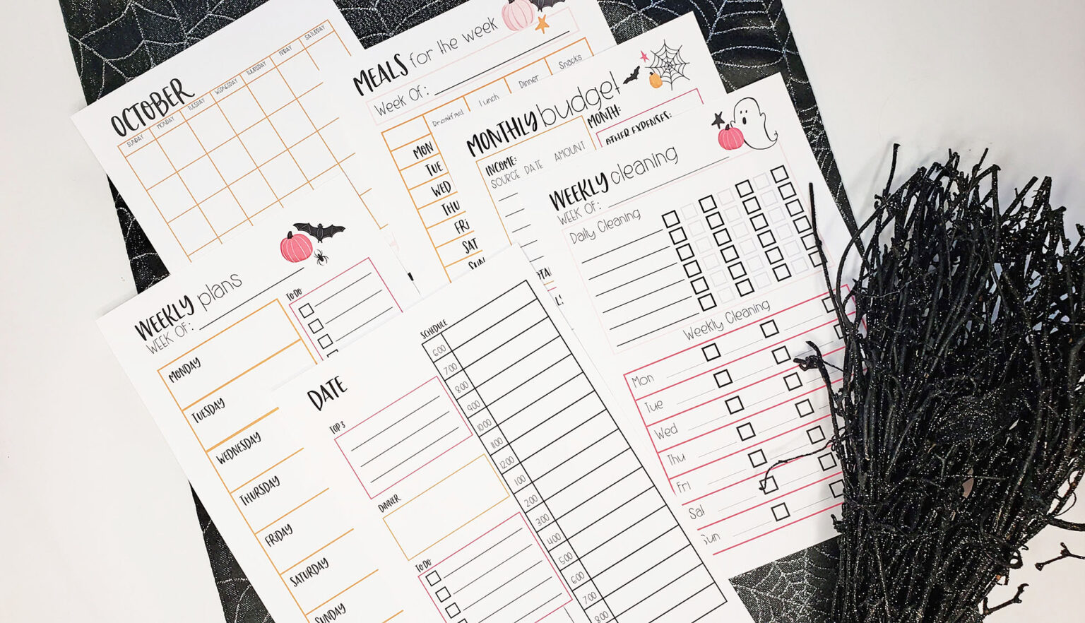Free Planner Printables for Halloween - Planning Inspired
