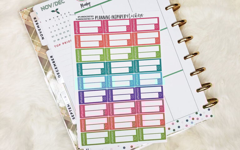Free Printable Appointment Planner Stickers - Planning Inspired