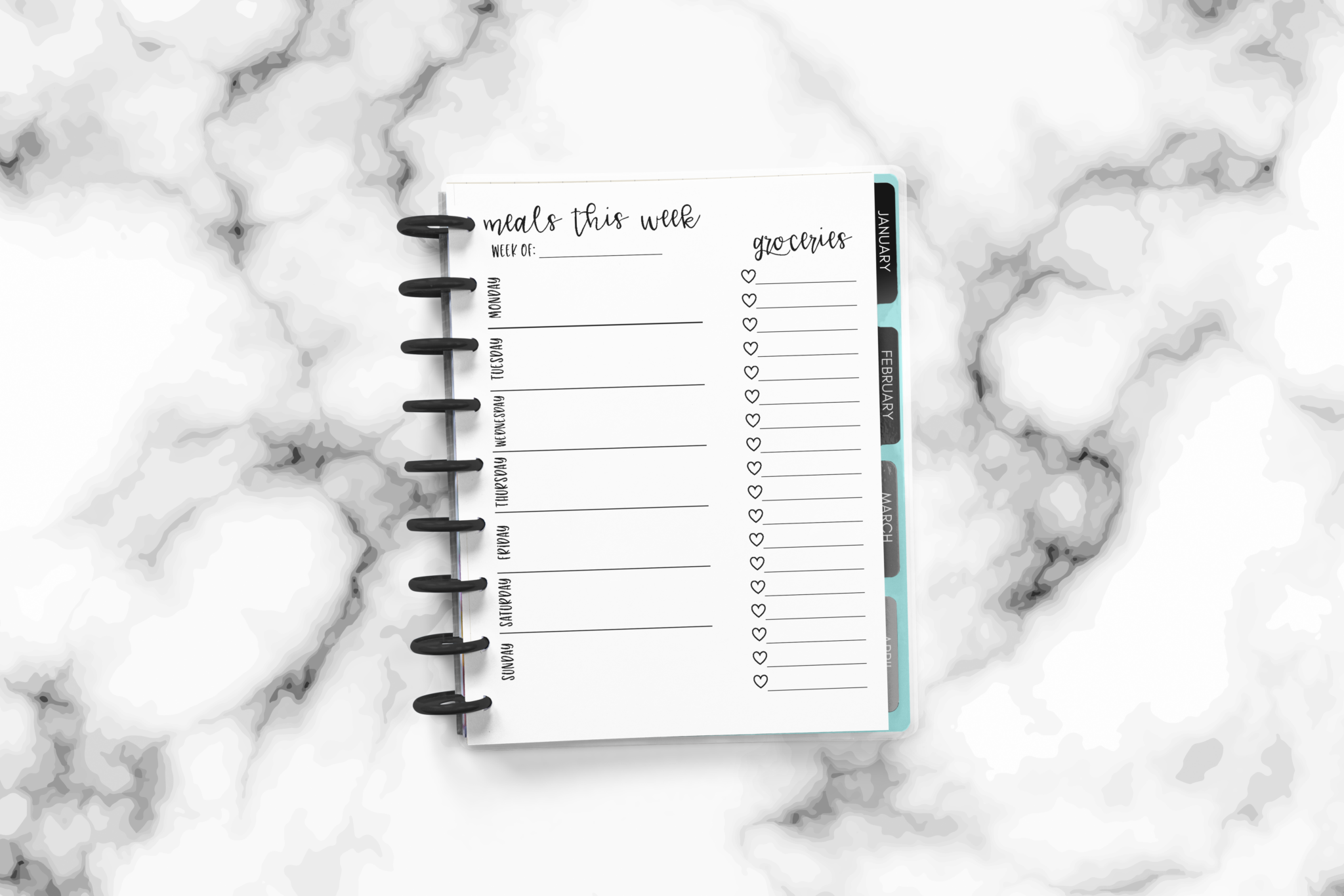 Happy Planner Meal Planner Free Printable Planning Inspired