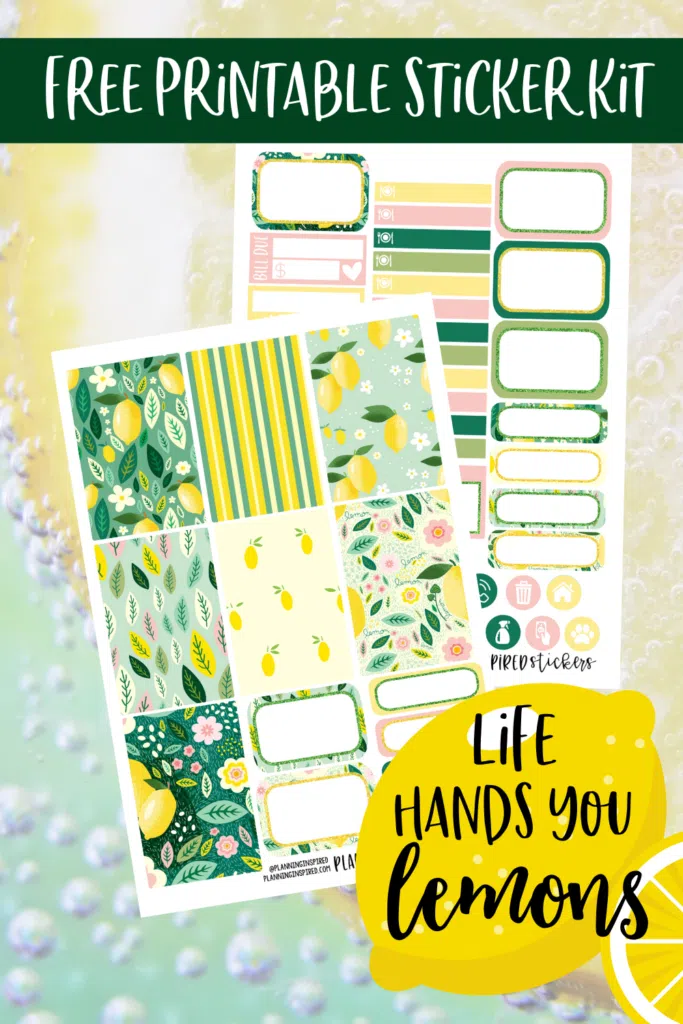 Weekly Planner Stickers | Blossom Free Printable - Planning Inspired