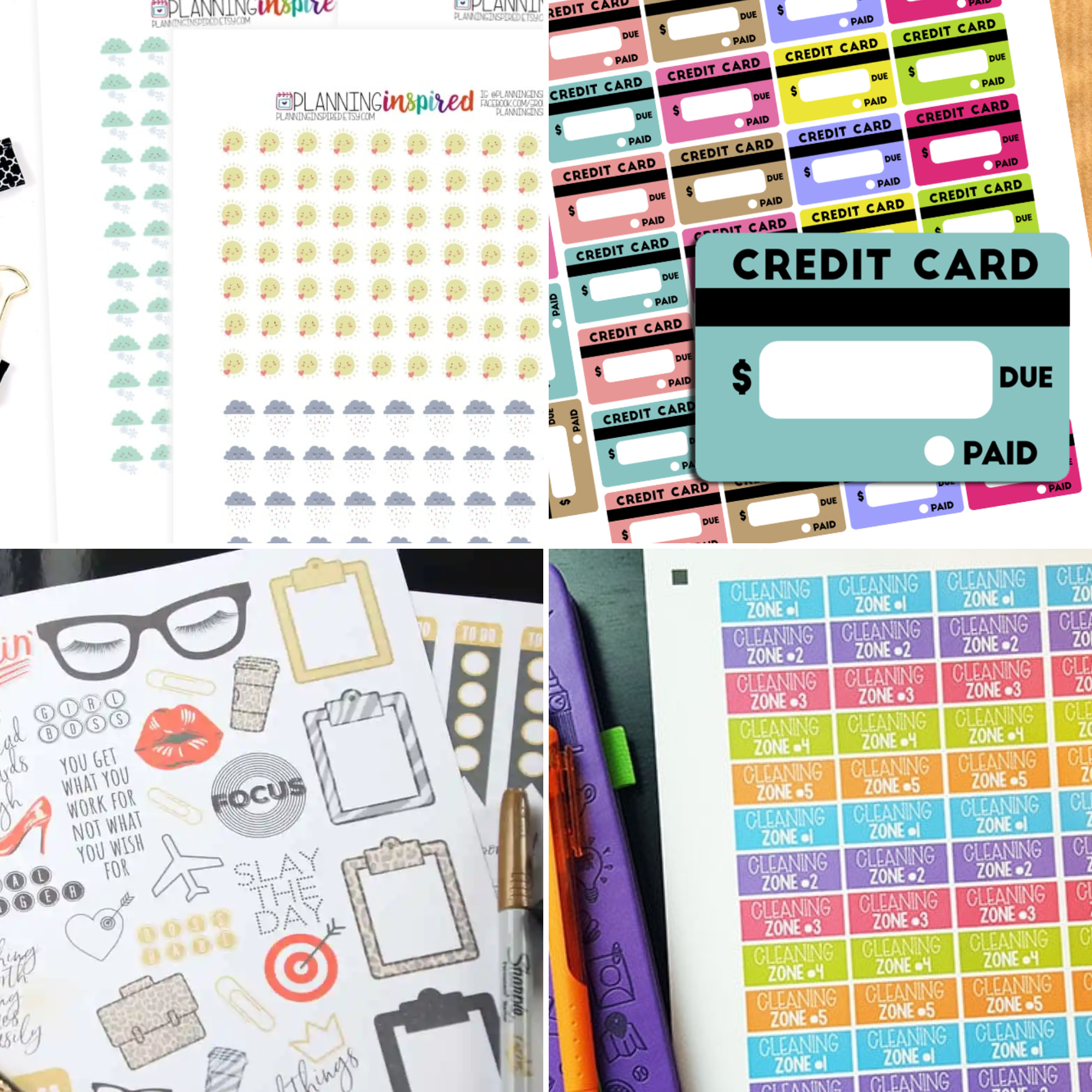 14 Free Printable Planner Stickers for Moms - Planning Inspired