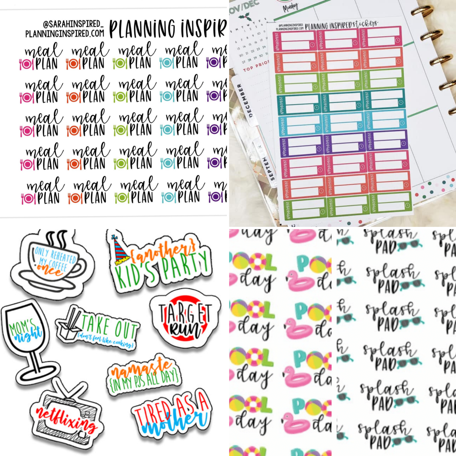 14 Free Printable Planner Stickers for Moms - Planning Inspired