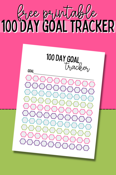 Free Printable 100 Day Goal Tracker - Planning Inspired