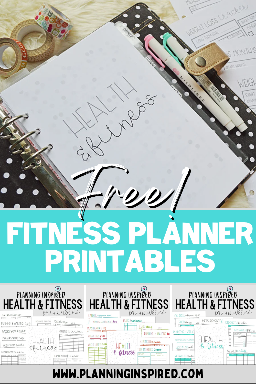 Free Fitness Planner Printables - Planning Inspired