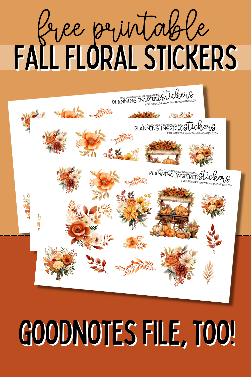 Free Printable Fall Floral Stickers - Planning Inspired