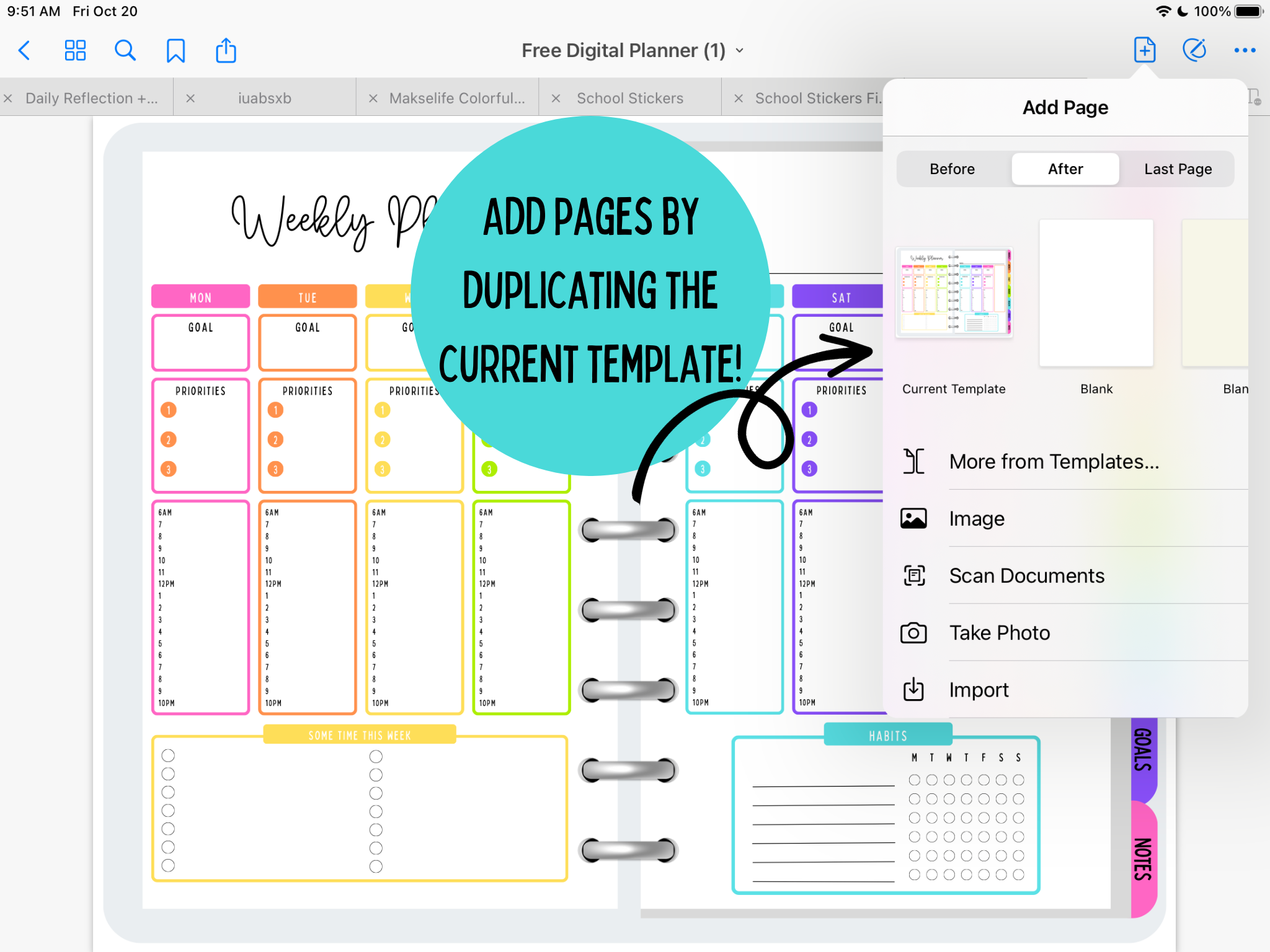 Free Undated Digital Planner - Planning Inspired