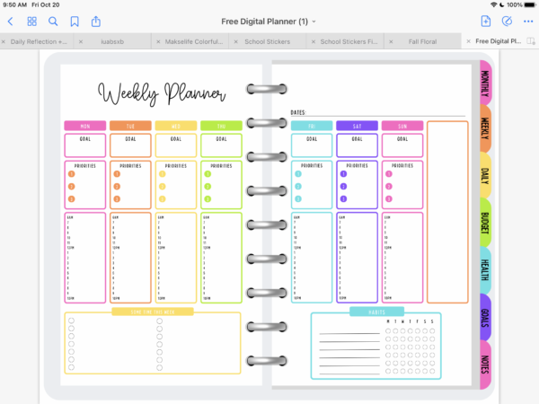 Free Undated Digital Planner - Planning Inspired