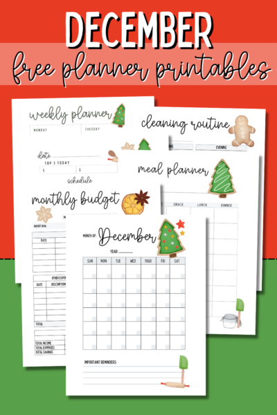 December Planner Printables - Planning Inspired