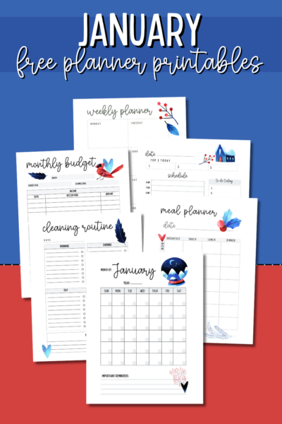 January Planner Printables - Planning Inspired