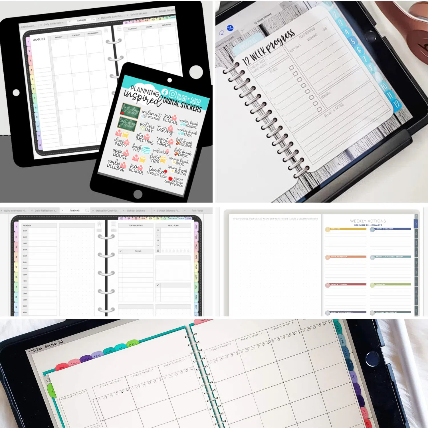 Free Undated Digital Planner - Planning Inspired
