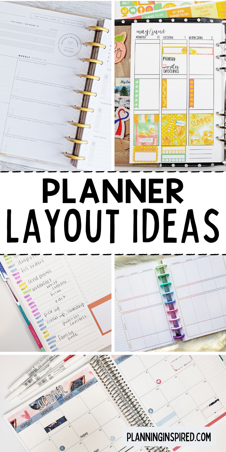 Planner Layout Ideas - Planning Inspired