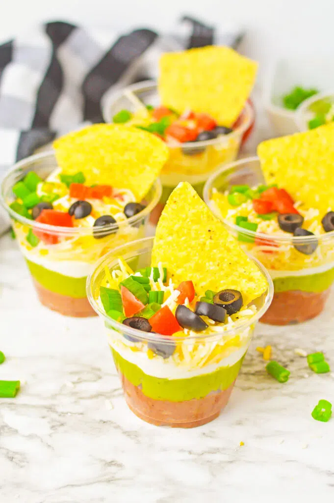 7 Layer Dip Cups - Planning Inspired