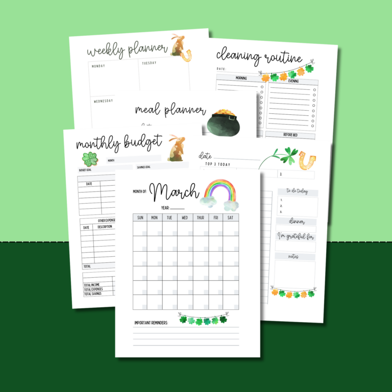 March Planner Printables - Planning Inspired