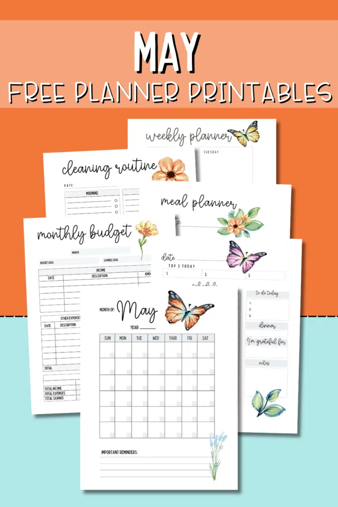 May Planner Printables - Planning Inspired