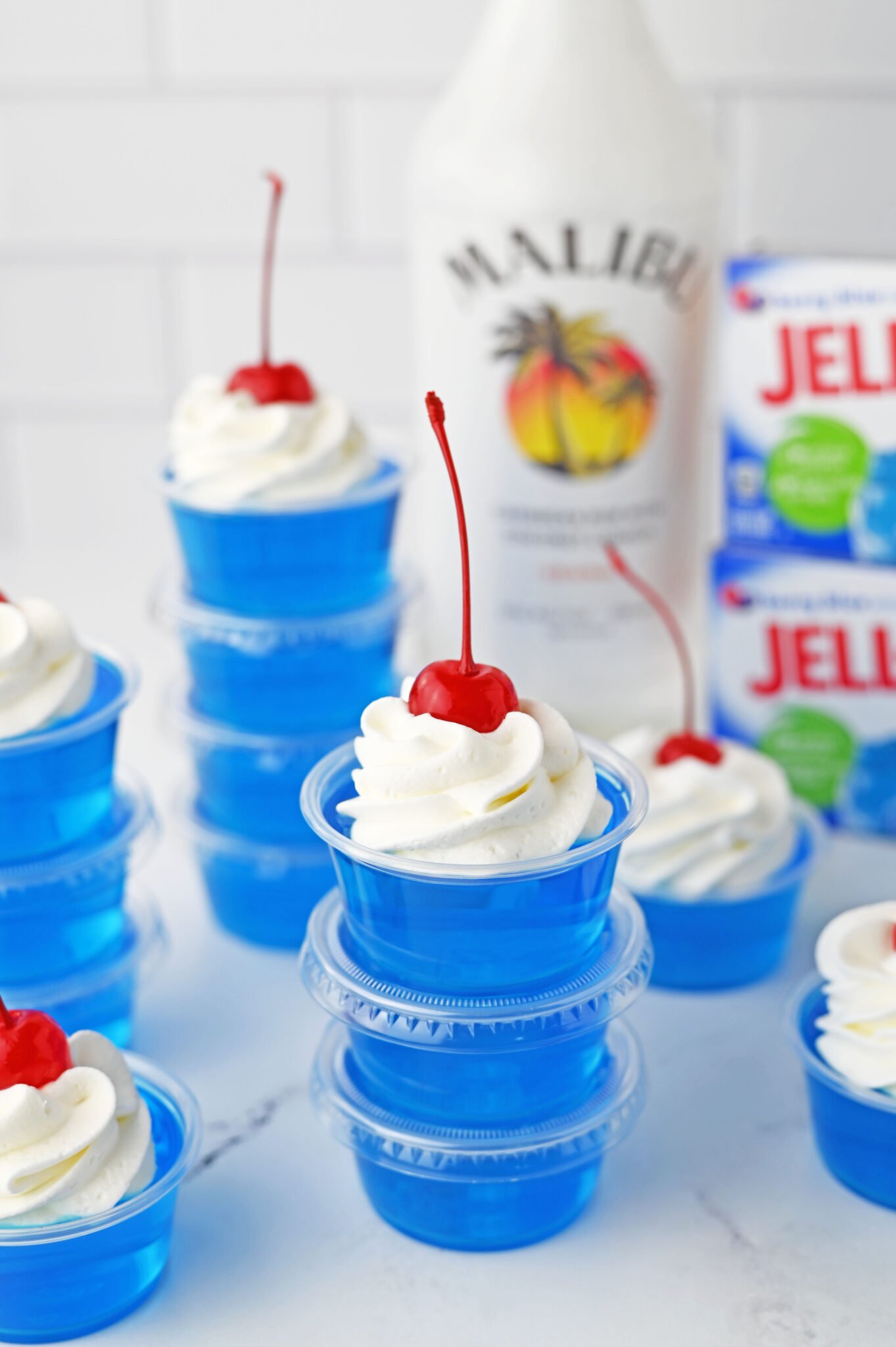 Berry Blue Jello Shots - Planning Inspired