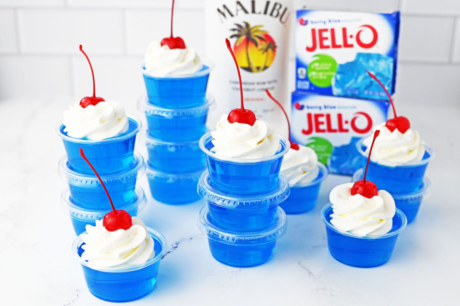 Berry Blue Jello Shots - Planning Inspired