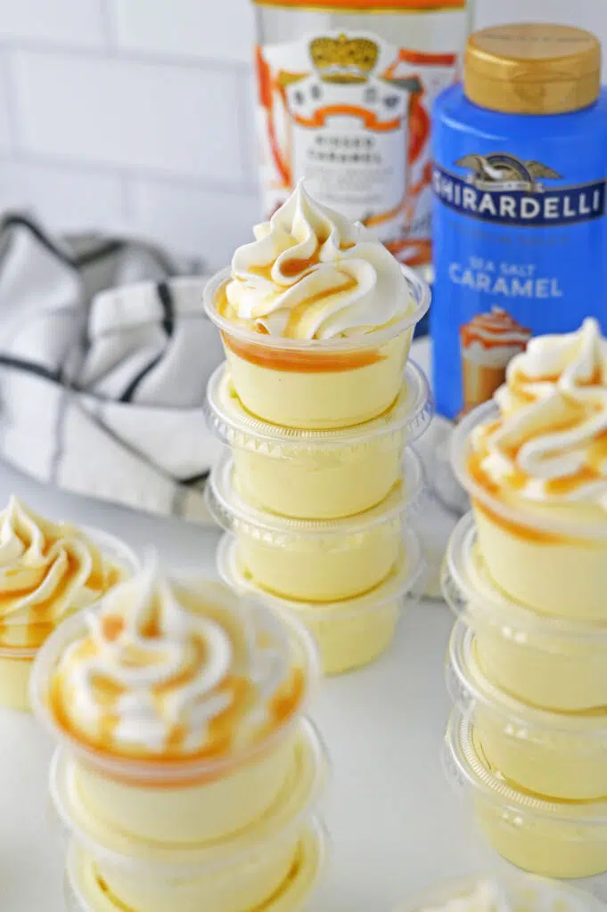 Salted Caramel Pudding Shots Planning Inspired