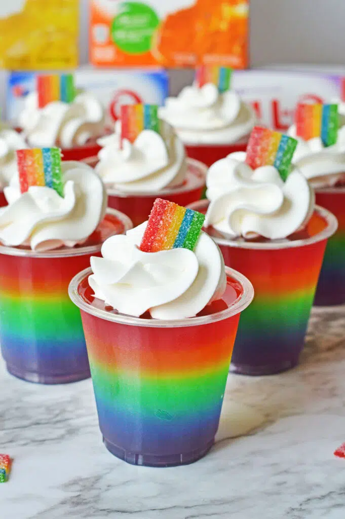 Rainbow Jello Shots - Planning Inspired