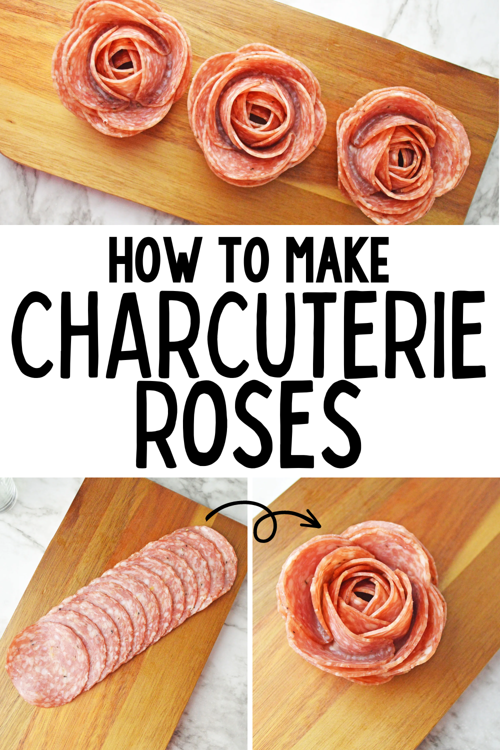 How to Make Charcuterie Roses - Planning Inspired