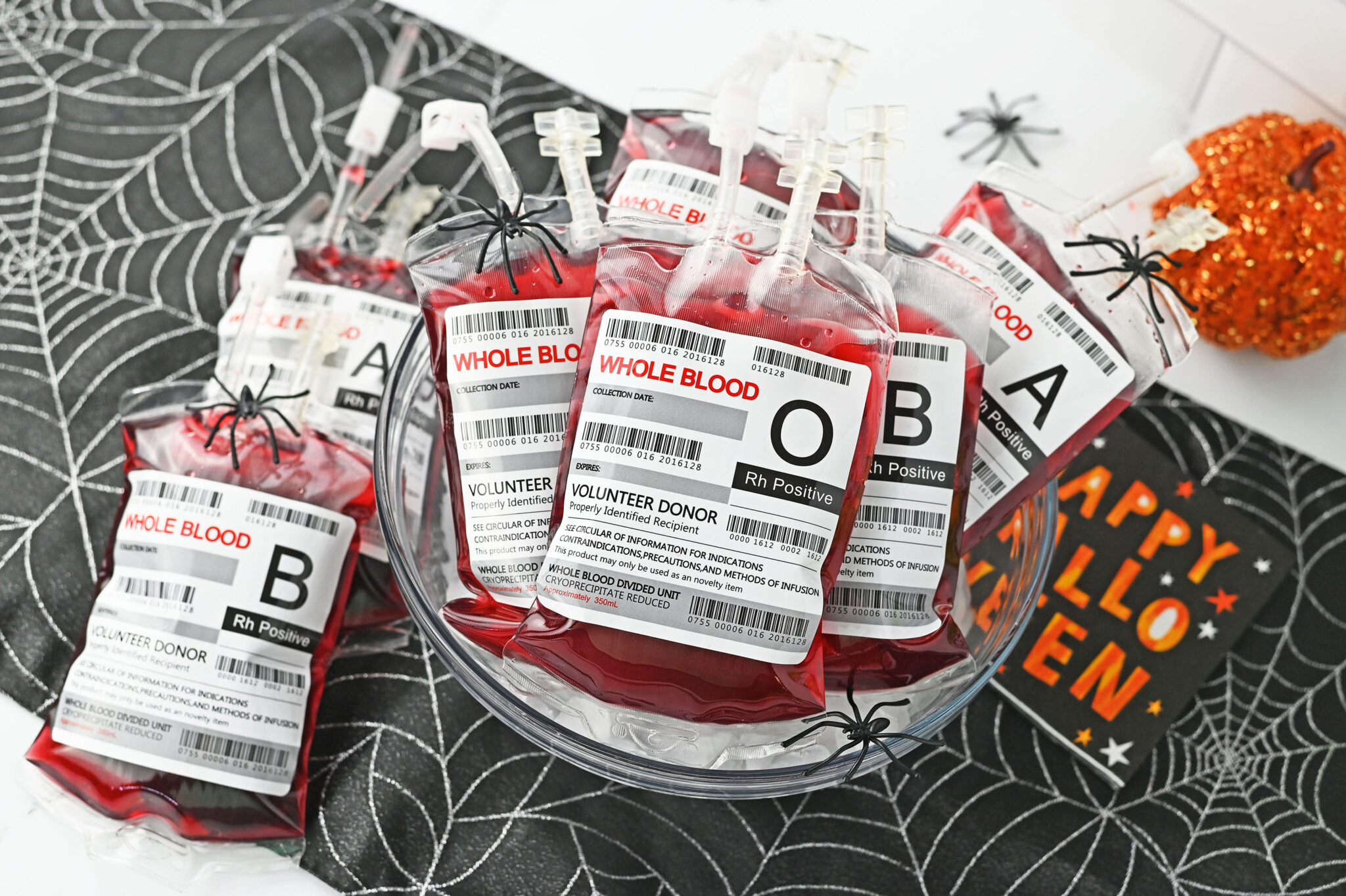 Halloween Blood Bag Drinks - Planning Inspired
