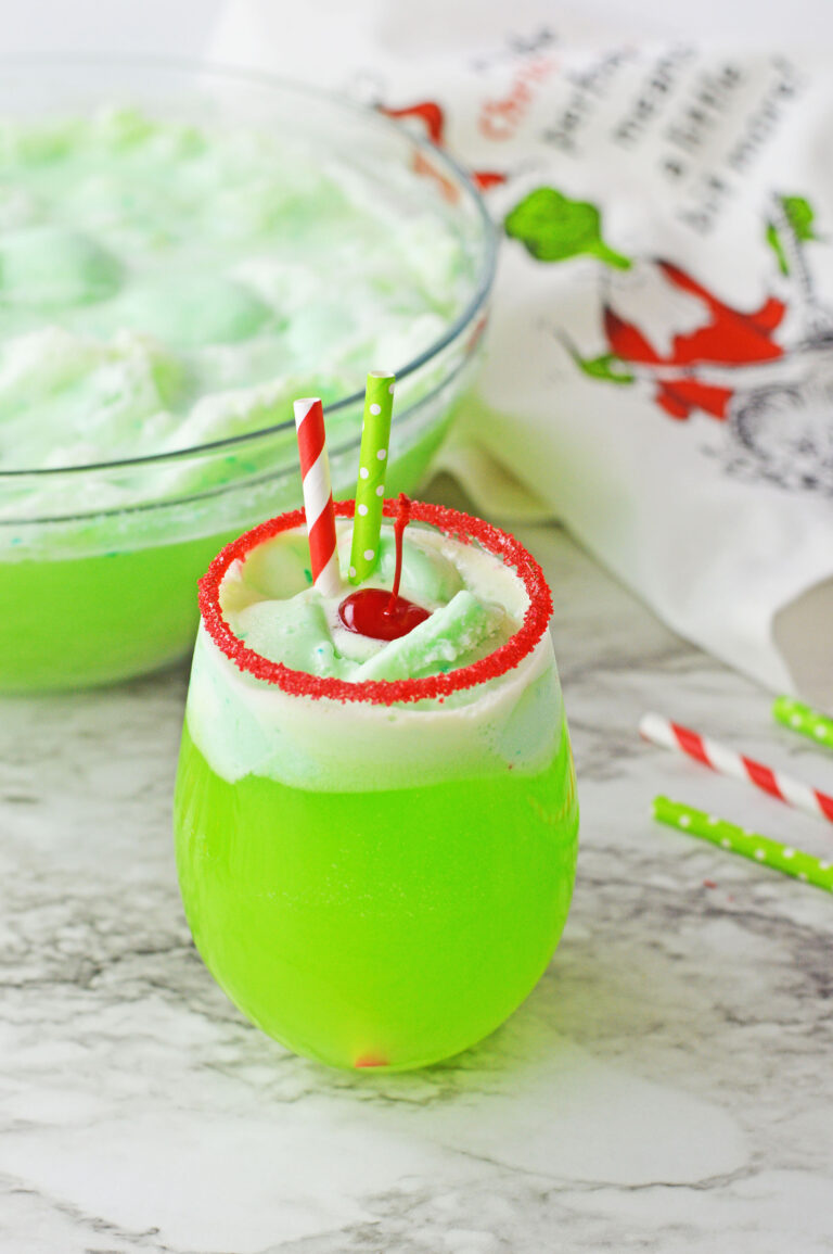 Boozy Grinch Punch - Planning Inspired