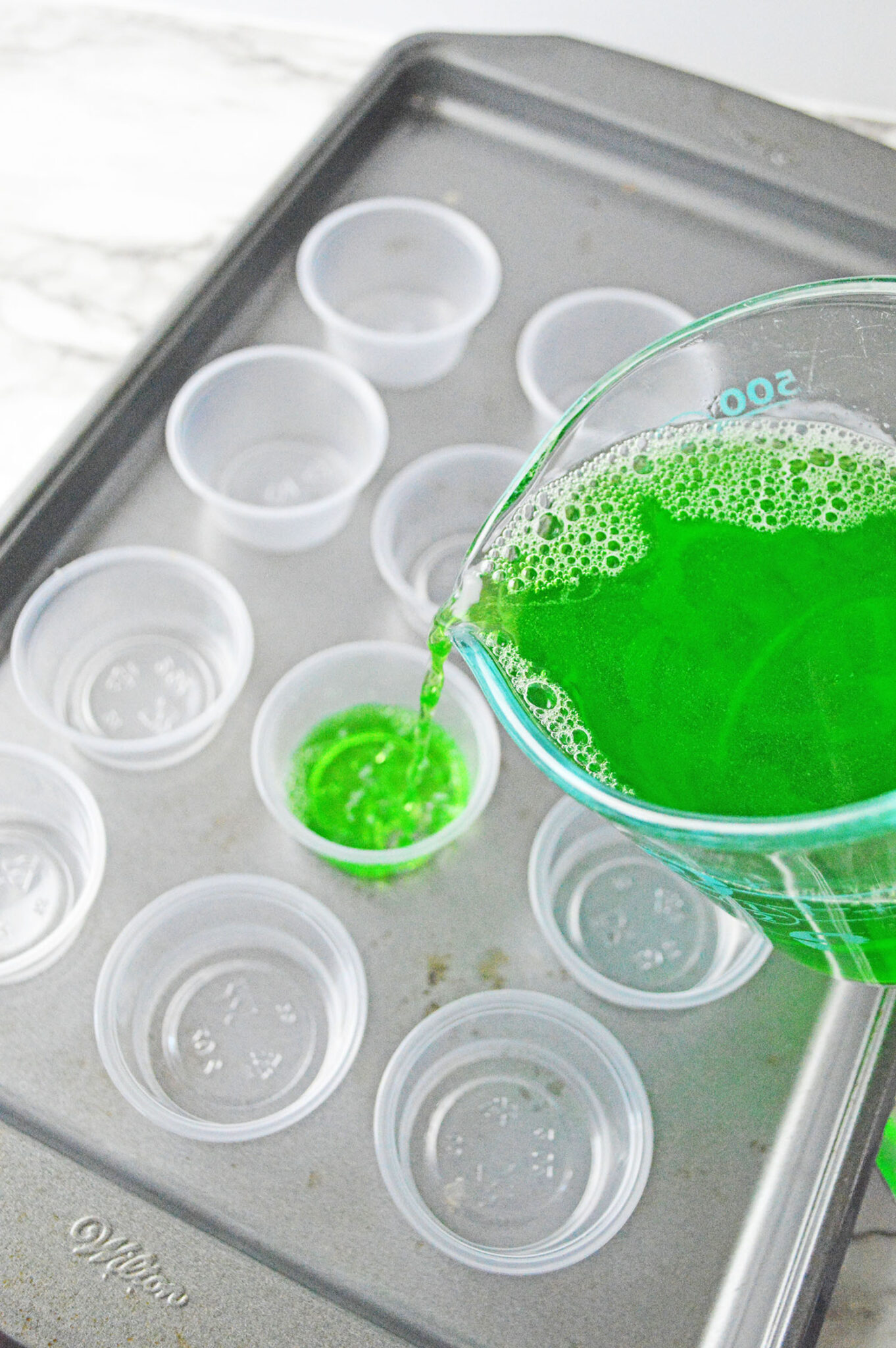 Green Christmas Jello Shots - Planning Inspired
