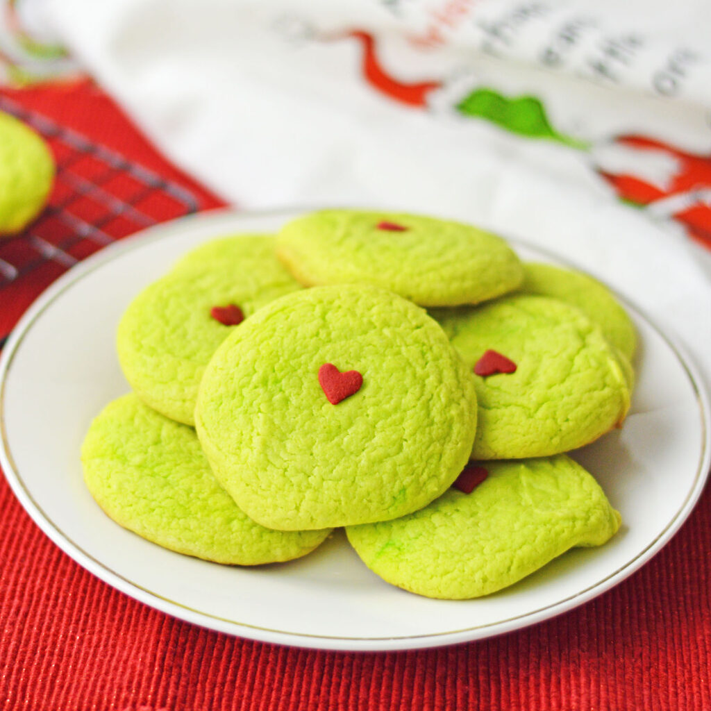 Grinch Cake Mix Cookies - Planning Inspired