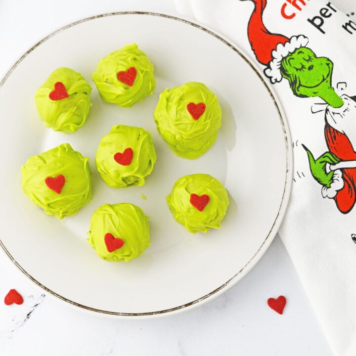 Grinch Oreo Balls - Planning Inspired