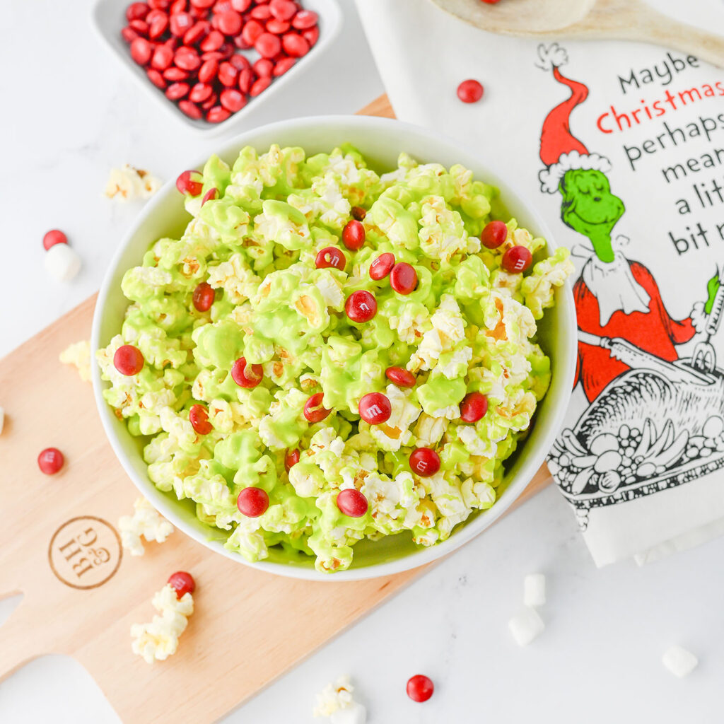 Grinch Popcorn - Planning Inspired