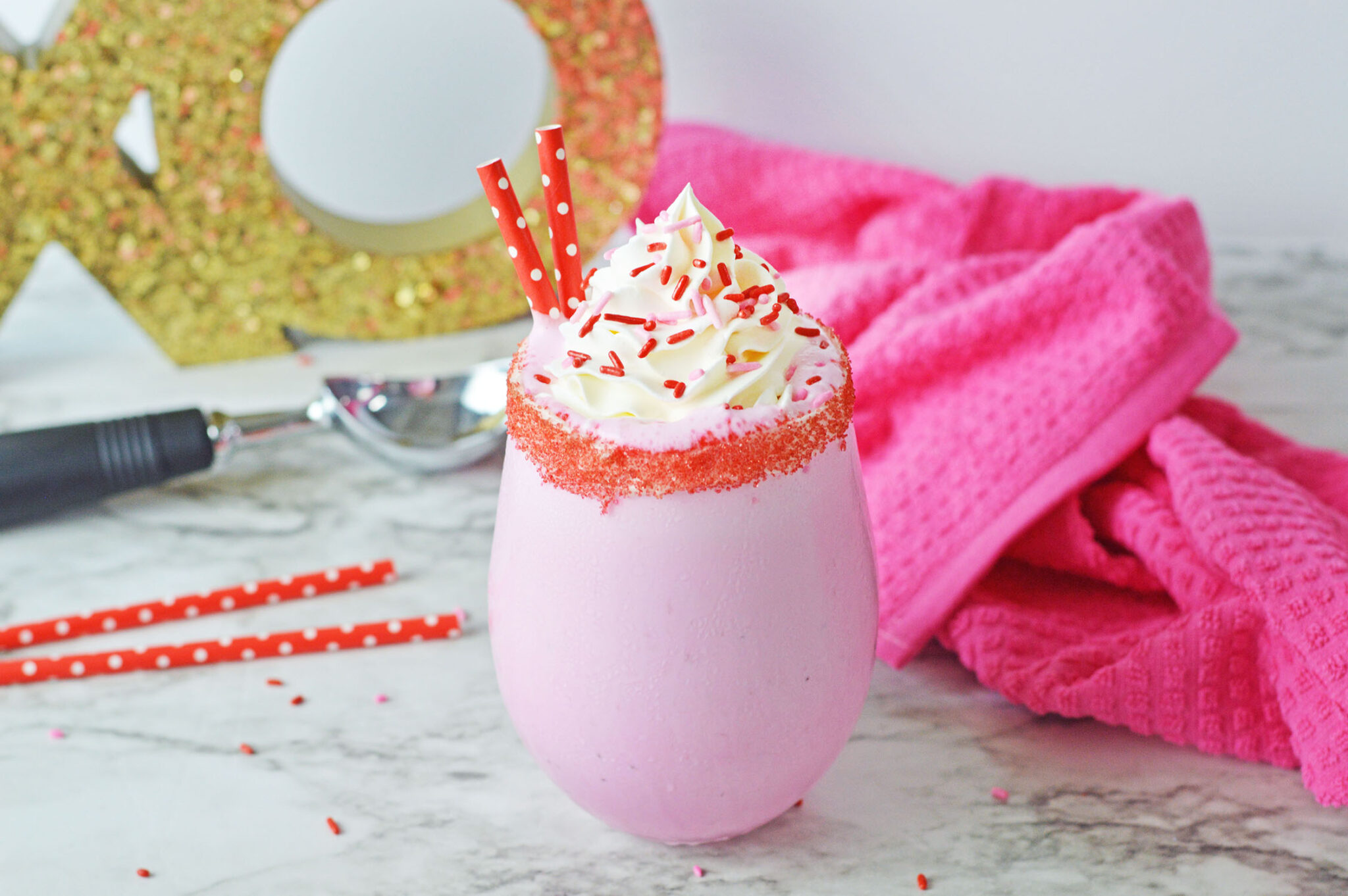 Valentine's Day Milkshake - Planning Inspired